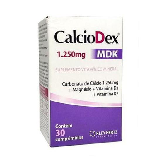 CalcioDex MDK 1250mg, caixa com 30 comprimidos - Kley Hertz ...