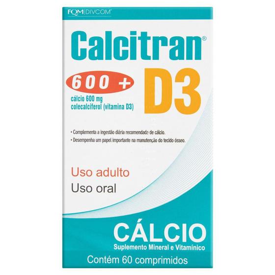 Calcitran D3 caixa com 60 comprimidos - Divcom Pharma - Multivitamínico ...