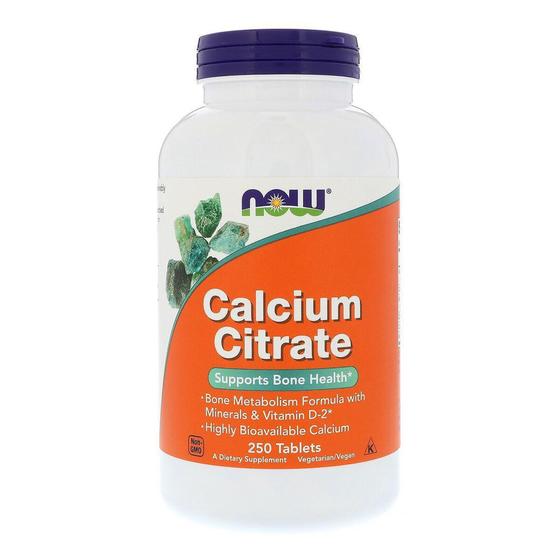 Calcium Cálcio Citrate C/ Multi Minerals 250 tabs Now Foods - Cálcio ...