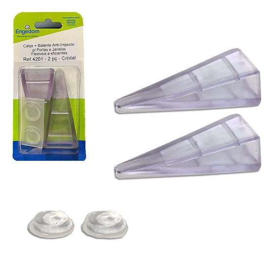 Calco de pvc cristal + 2 batentes anti.impacto 19x4mm - engedom ...