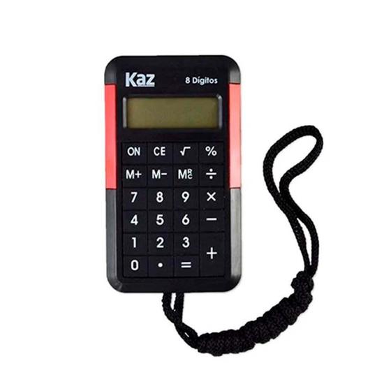 Calculadora Bolso 08 Dígitos 10x6cm C/ Cordão Kaz - Calculadora de ...