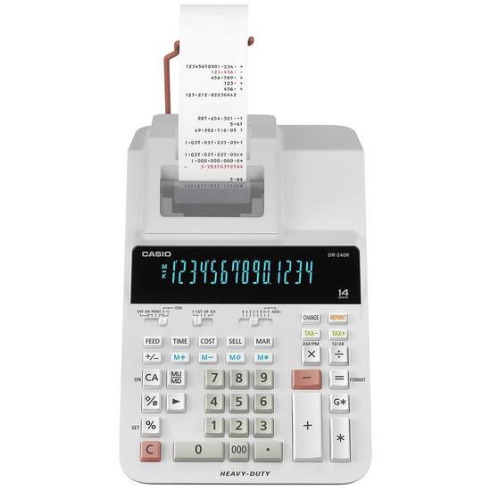 Calculadora Casio DR-240R-We - 14 Digitos - com Bobina - 110V - Branco - Calculadora - Magazine ...