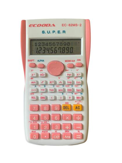 Calculadora Científica Rosa e Branco 82ms 240 Funções C/ Capa Visor de ...