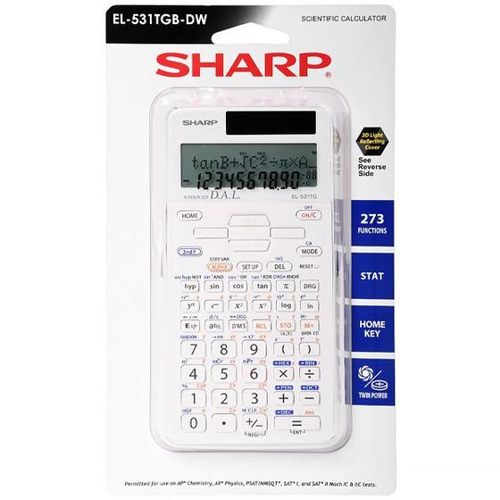 Calculadora Cientifica Sharp EL-531TGB-DW com 273 Funcoes - Branca ...