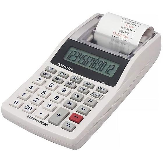 Calculadora com Impressora Sharp EL-1611V A Pilha - Branca ...