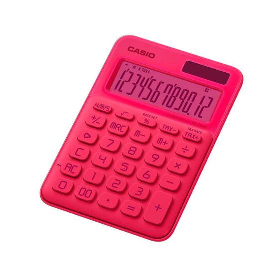 Calculadora de Mesa 12 Dígitos Solar/Bateria Pink Neon Casio MS20UC - 55656 - Calculadora de ...