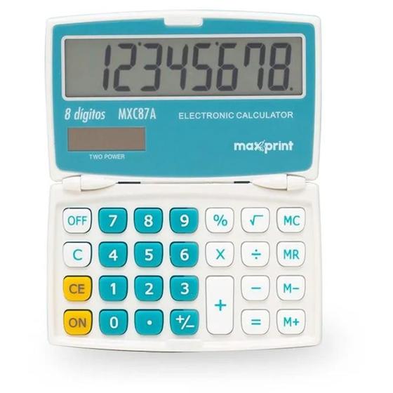 Calculadora de Mesa 8 DIG. MX C87A BRANCA/AZUL - Maxprint - Calculadora ...