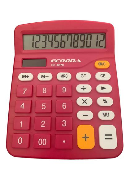 Calculadora De Mesa Visor Grande 12 Dígitos Comercial Escritório Escolar - Misaki - Calculadora ...
