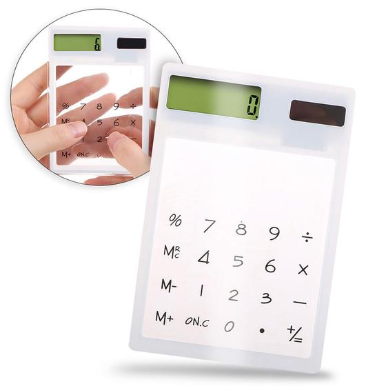 Calculadora Design Painel Transparente Toque Digital Fina - Hxt ...