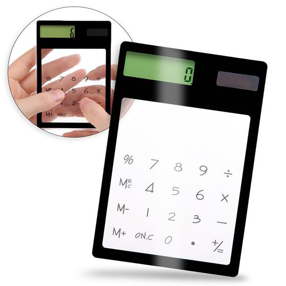 Calculadora Design Painel Transparente Toque Digital Fina - Hxt ...