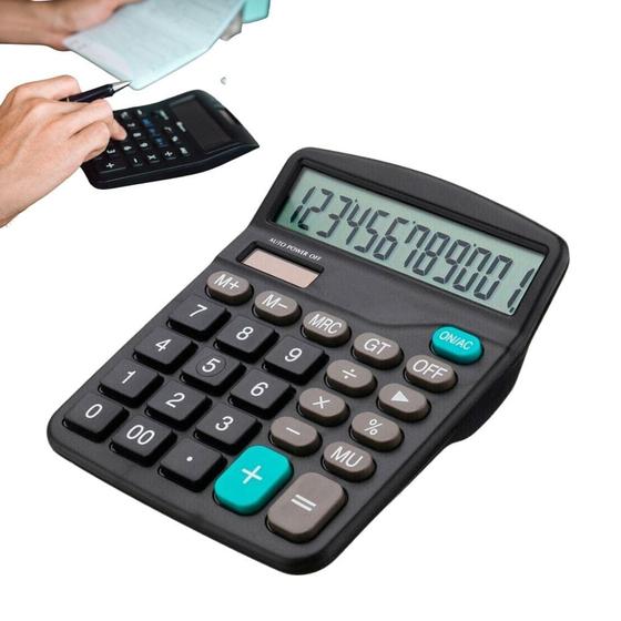 Calculadora Digital De Mesa Simples Grande Escritório Comercial Display ...