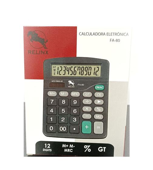 Calculadora Eletrônica 12 Dígitos - Relinx - Calculadora de Mesa - Magazine Luiza