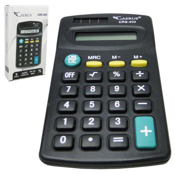Calculadora eletronica 8 digitos a pilha / solar 11,5x6,5cm - MOHNISH ...