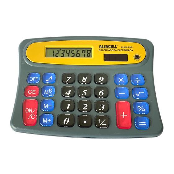 Calculadora Eletrônica De Mesa Digital Alfacell Al 310 - 8Ml - Calculadora de Mesa - Magazine Luiza