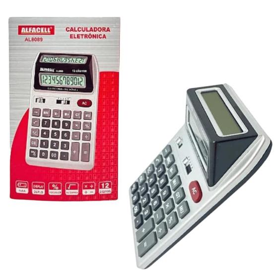 Calculadora Eletrônica Visor Duplo 12 Dígitos da ALFACELL - Calculadora ...
