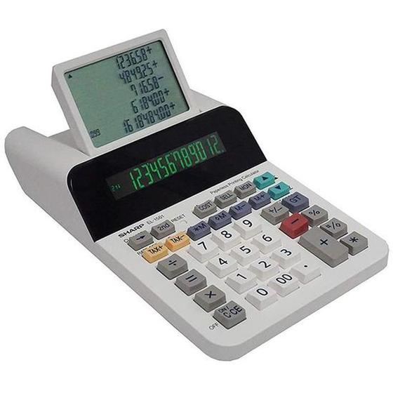 Calculadora Sharp 12 Digitos Tela Display De 5 Linhas El 1501 Branco ...