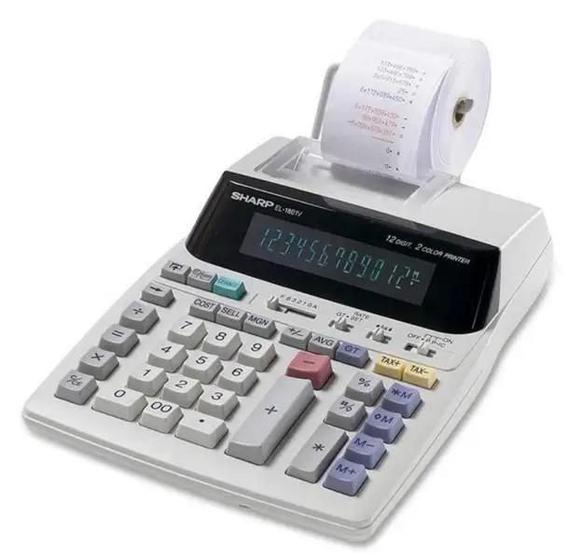 Calculadora Sharp com Impressora Elétrica El-1801V 110V - Calculadora ...