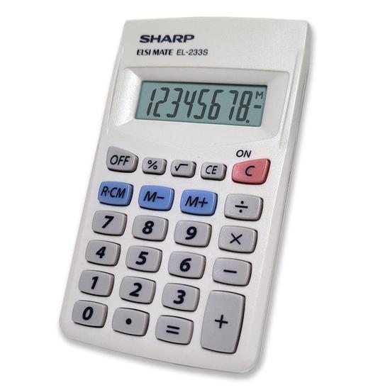 Calculadora Sharp EL-233SB 8DIG. Branca - Calculadora - Magazine Luiza
