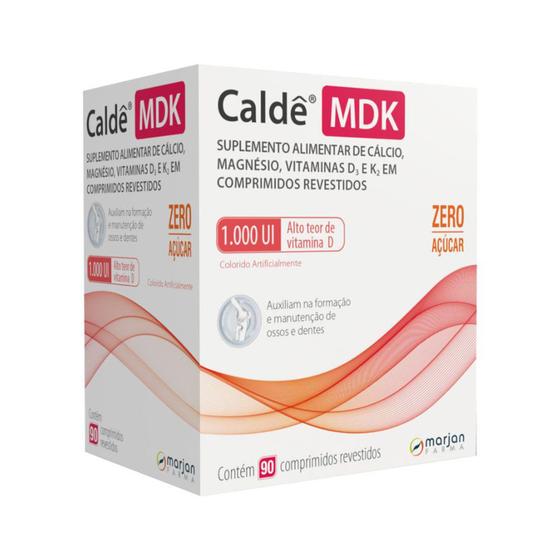 Calde Mdk Com 90 Comprimidos Revestidos 1000ui - Marjan Farma - Cálcio ...