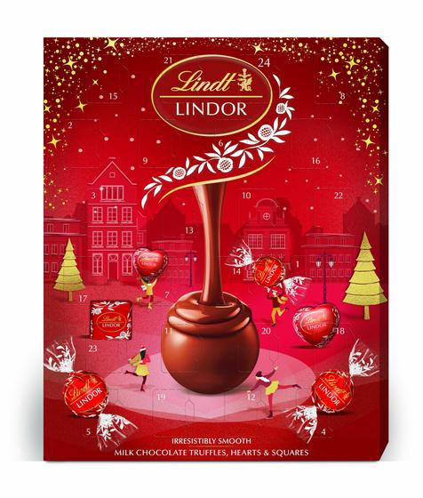 Calendário do Advento Lindt Lindor Chocolate ao Leite 289g - Ovo de ...