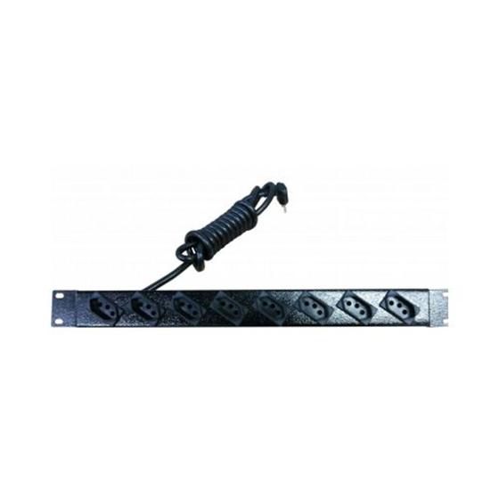 Calha para rack Regua 8 Tomadas 10a Preto Padrão Novo - Calha0021 - WJ ...