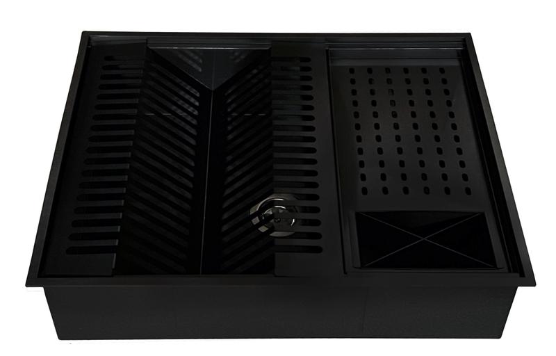 Calha Quadrada Canal Organizador Embutir Úmida Preta 50x40cm - Stillus ...