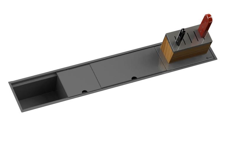 Calha Seca 90cm Com Faqueiro Em Madeira Cozix - Faqueiros - Magazine Luiza