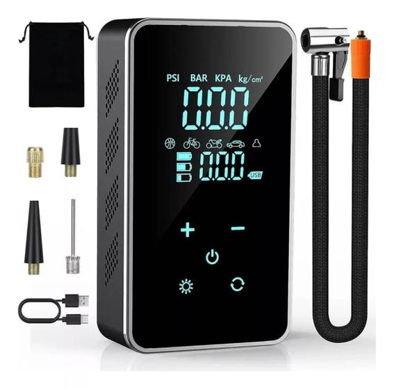 Calibrador De Pneu Compressor Digital Bomba Ar Carro Com Fio - Tomate ...