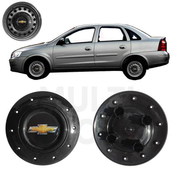 Calota Centro Roda Aro 14 GM CORSA SEDAN 2002 a 2012 Preto - Chevrolet ...