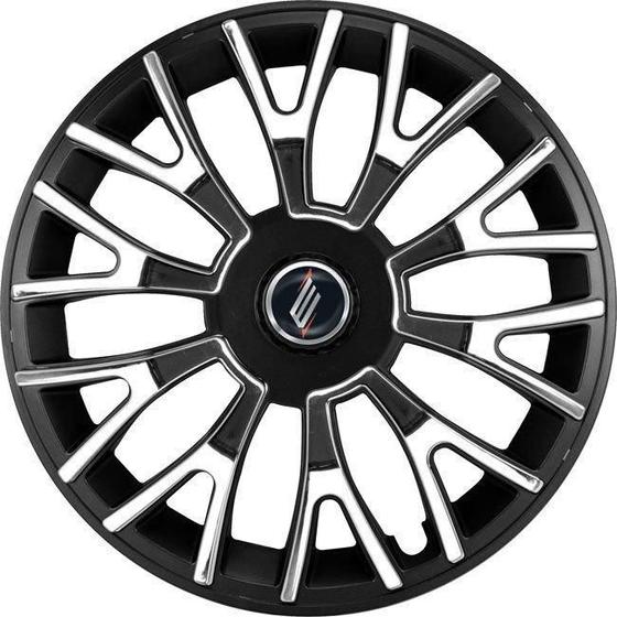 Calota Universal modelo Triton Aro 13 polegadas Preta/Cromada - Elitte ...