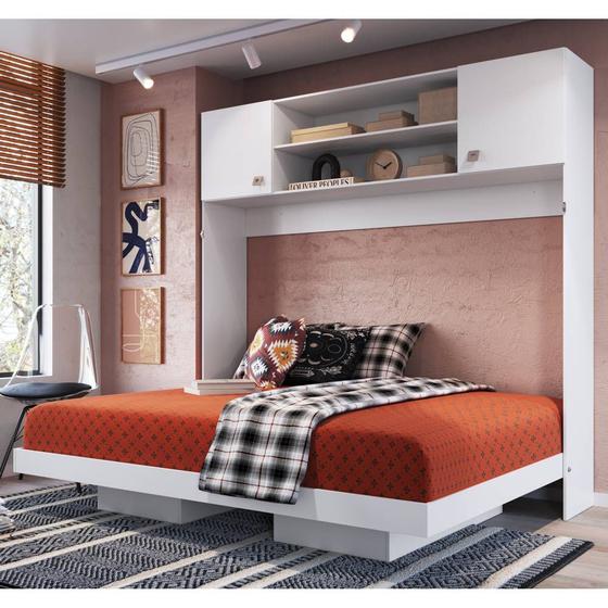 Cama Articulável Horizontal Casal Dallas 194cm com Aéreo 2 Portas CH145 Art in Móveis - Cama de ...