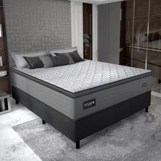 Cama Box Casal 138cm Molas Ensacadas Texas 2CEN Gazin - Cama Box - Magazine Luiza