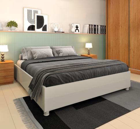 Cama Box Casal Queen Mônaco - Tcil Móveis - Off White - Cama Box - Magazine Luiza