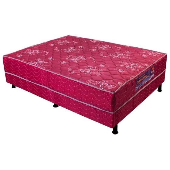 Cama Box Conjugado Casal D28 Misto Vinho 138X188X41 Ortofirme - Cama ...