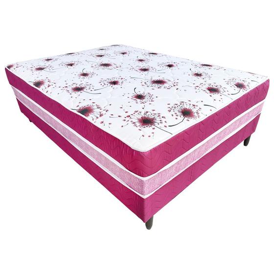 Cama Box Conjugado Casal Mola Fio Contínuo Imperador 138X188X62 ...