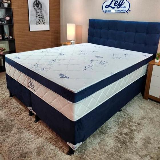 Cama de casal Box Colchão Queen Size molas ensacadas - Ley Colchões ...