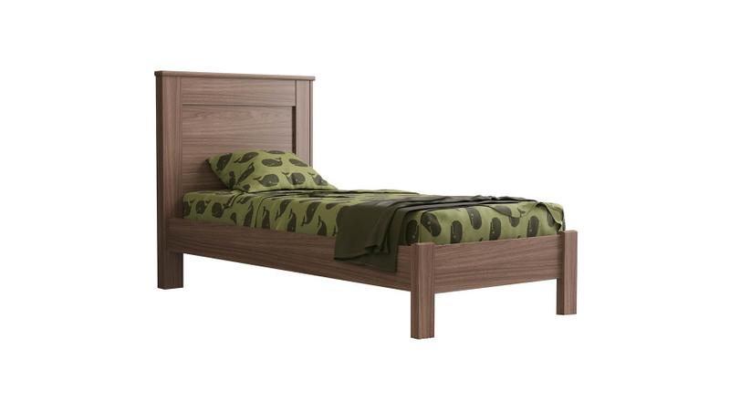 Cama de Madeira Temecula Solteiro Capuccino 88 Com Colchão Americanflex ...