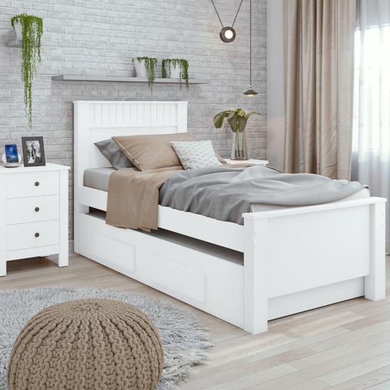 Cama Lopas Quarto Solteiro 90 cm Athenas Com Cabeceira Com Cama ...