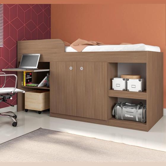 Cama Multifuncional Solteiro Juvenille Escrivaninha Para Computador 2 ...