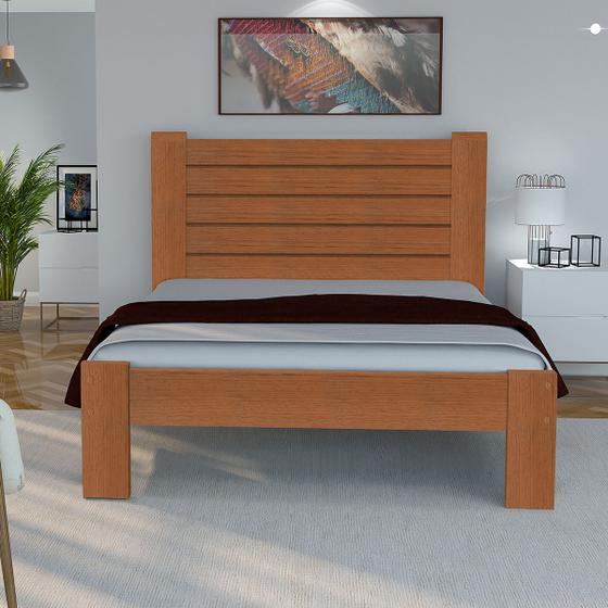 Cama Queen Size Casal Malbec Madeira Maciça Angelim Pedra/Tauari ...