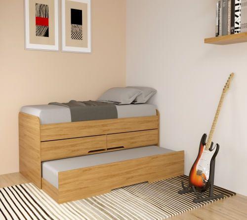Cama Solteiro Bibox Com Auxiliar E 2 Gavetas 0,88cm - Max - Robel - Cama de Solteiro - Magazine ...