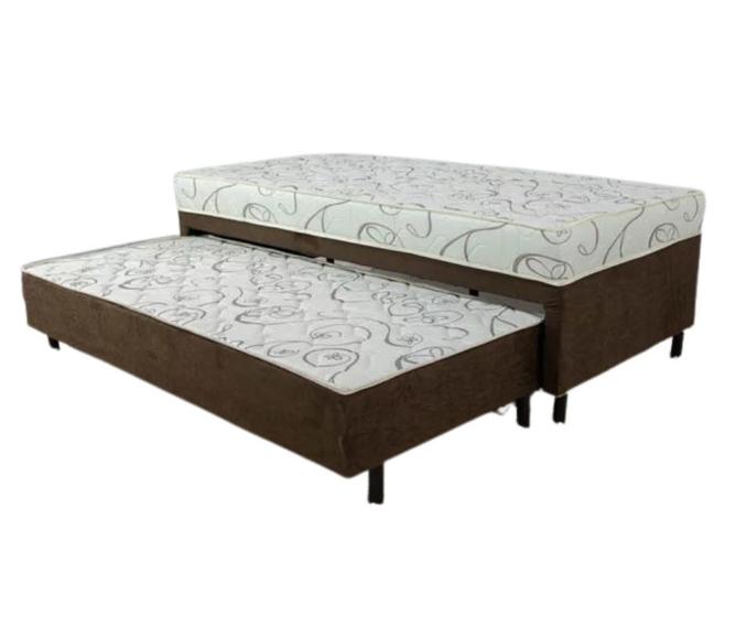 Cama Solteiro Espuma D28 com Auxiliar Unibox Sonho Bom 0.88x188 x 0.50 ...