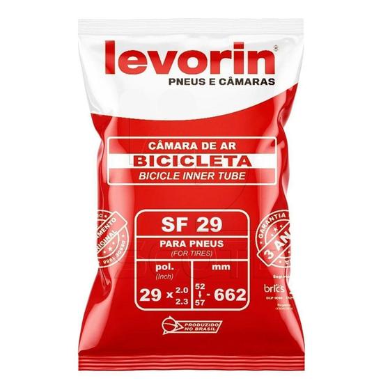Câmara 29 Válvula Americana Levorin 48mm - Câmara de Ar de Bicicleta ...