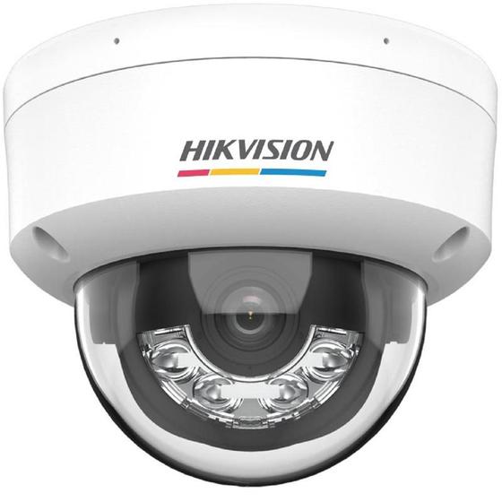 Câmera de rede, domo fixo ColorVu Hikvision, 4 MP, com luz híbrida ...