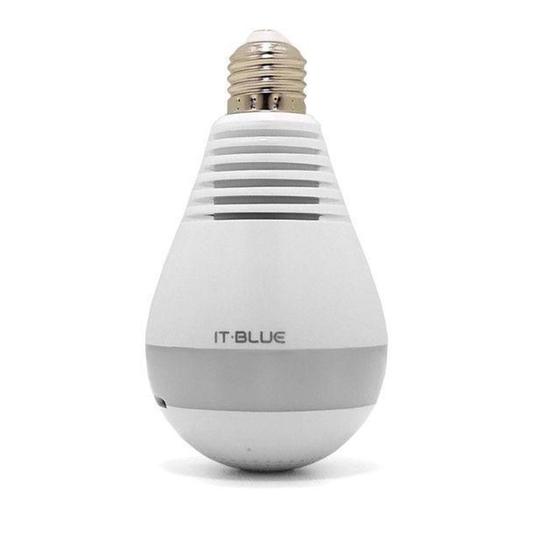 Camera de Seguraca Espiã Lampada 360º Panoramica via Wifi SC-B8 - IT-BLUE - Câmera Espiã ...