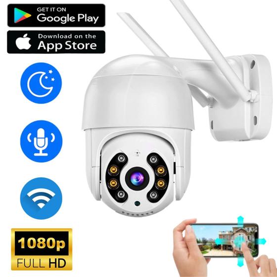 Câmera De Segurança Externa Wifi Ip66 Prova D'água Infravermelho Hd ...