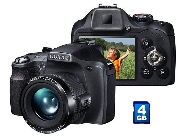 Câmera Digital Fujifilm SL300 14MP LCD 3” Filma HD - Zoom Óptico 30x ...