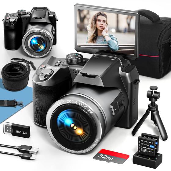 Câmera Digital Monitech S200 64MP 4K WiFi - 2 Baterias - Ideal para ...