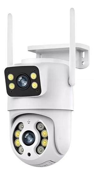 Camera Externa Ip a Prova Dágua Wifi Dupla 2 Em 1 com Visao Noturna C ...