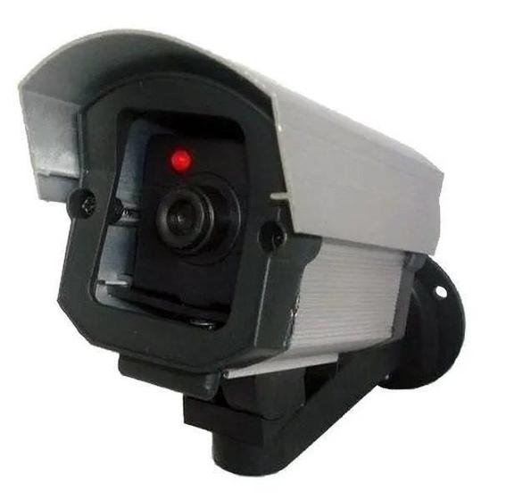 Câmera Falsa Bivolt Segurança Residencial Com Placa Sorria - JR ...